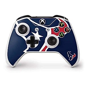 Skinit Decal Gaming Skin Compatible with Xbox One S Controller - Officially Licensed NFL Houston Texans Large Logo Design