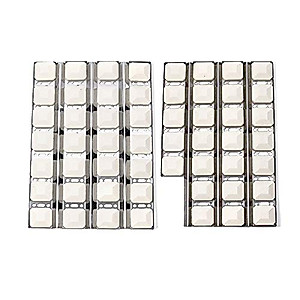 Votenli S9255A(1-Pack) S9256A(1-Pack) Stainless Steel Heat Plate and Ceramic Briquettes (54-Pack) Replacement for Dynasty DBQ30F