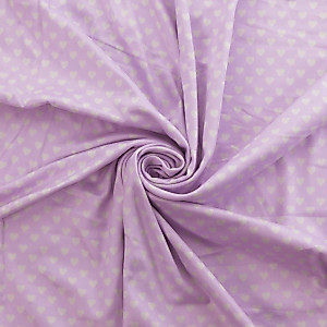 Sage Green White Hearts DBP Fabric - Double Brushed Polyester 4 Way Stretch - 1/2 Yard