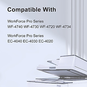 TEINO 802 Ink Cartridges Replacement for Epson 802 802XL Ink Cartridges Combo Pack for Epson Workforce Pro WF-4740 WF-4730 WF-4720 WF-4734 EC-4020 EC-4030 (4-Pack) 802XL T802XL Ink Cartridges