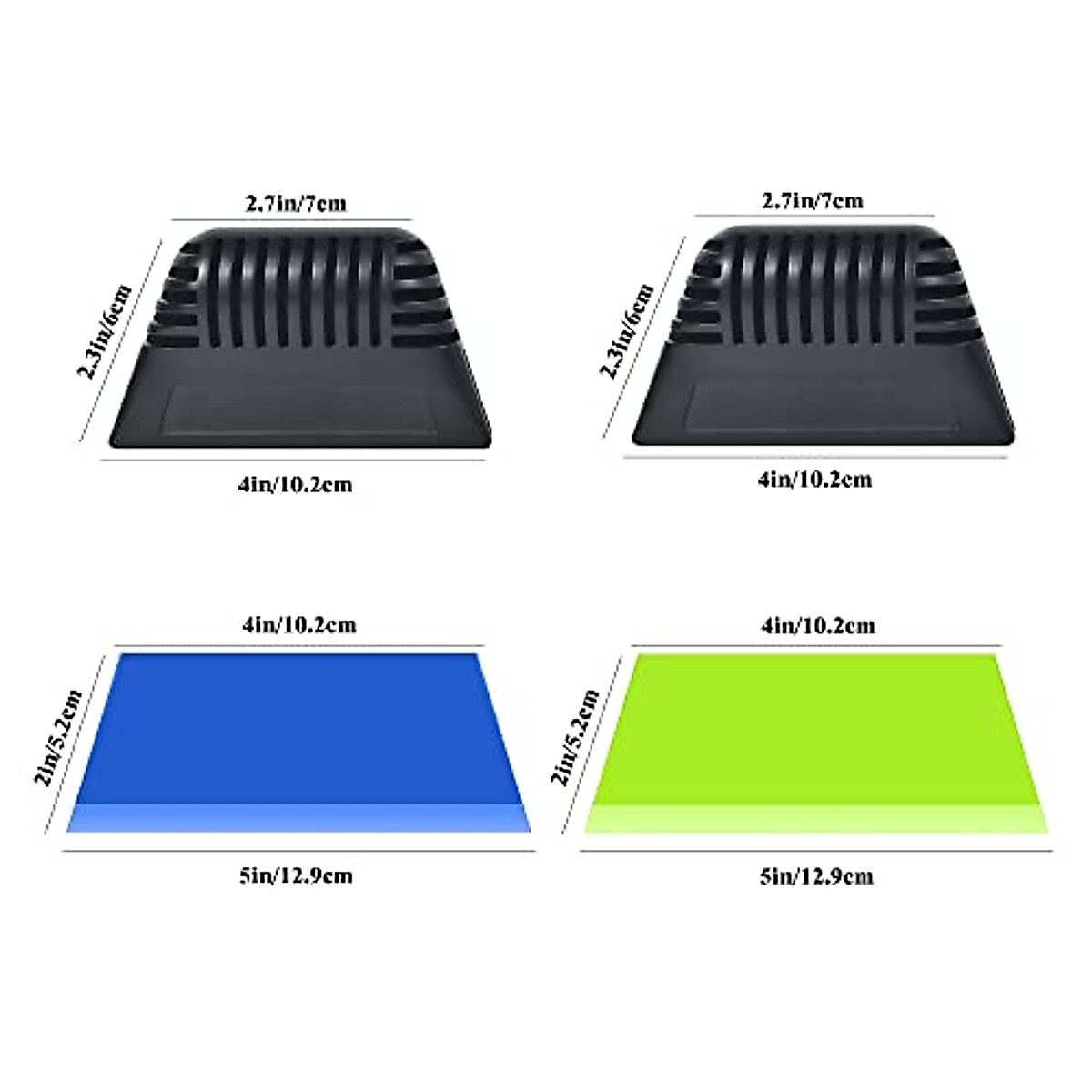 REEVAA Small Squeegee Window Tint Rubber Squeegee, Non-Slip Handy Tint Squeegee PPF Squeegee for Auto Window Tinting Car Windshield, Household Shower Squeegee,Mirror,Glass Door Window Cleaning - 2PCS