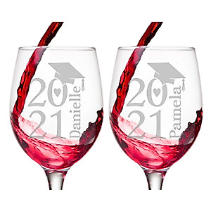 Graduation Stem ONE Wine Glass 2021 Mastered It College High School Grad Student Custom Gift Him Her Keepsake Party Favors Graduates Best Friend