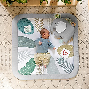 Ingenuity Sprout Spot Baby Milestone Tummy Time Activity Mat and Play Gym Unisex Ages 0+ Months 40 x 40 Inches