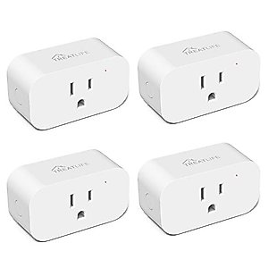 TREATLIFE Alexa Smart Plug 4 Pack, 7 Day Heavy Duty Programmable Timer, Works with Alexa and Google Home, 1800W 15A WiFi Smart Outlet, Child Lock, Vacation Mode, Reliable WiFi Connection