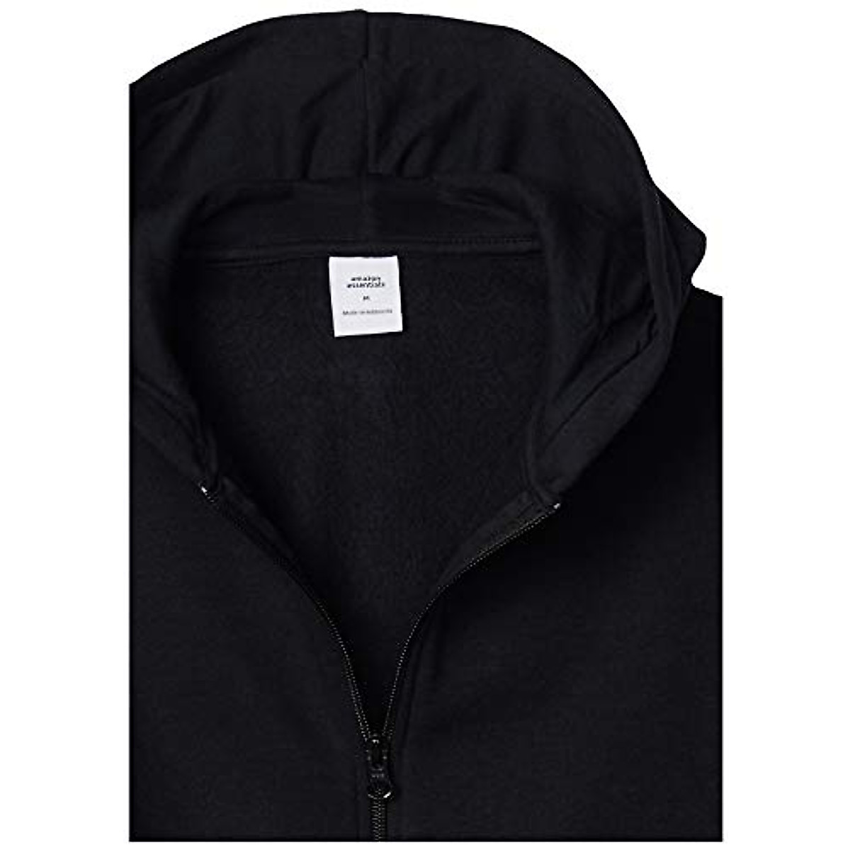 Amazon Essentials Boys' Fleece Zip-Up Hoodie Sweatshirt, Black, X-Small