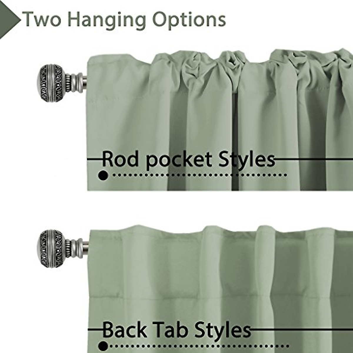 H.VERSAILTEX Blackout Curtains Thermal Insulated Window Treatment Panels Room Darkening Blackout Drapes for Living Room Back Tab/Rod Pocket Bedroom Draperies, 52 x 84 Inch, Light Sage, 2 Panels