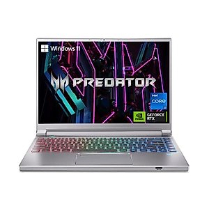 Acer Predator Triton 14 Gaming/Creator Laptop | 13th Gen Intel i7-13700H | NVIDIA GeForce RTX 4050 | 14" WUXGA 165Hz G-SYNC Display | 16GB LPDDR5 | 512GB PCIe Gen 4 SSD | Killer WiFi 6E | PT14-51-78B4