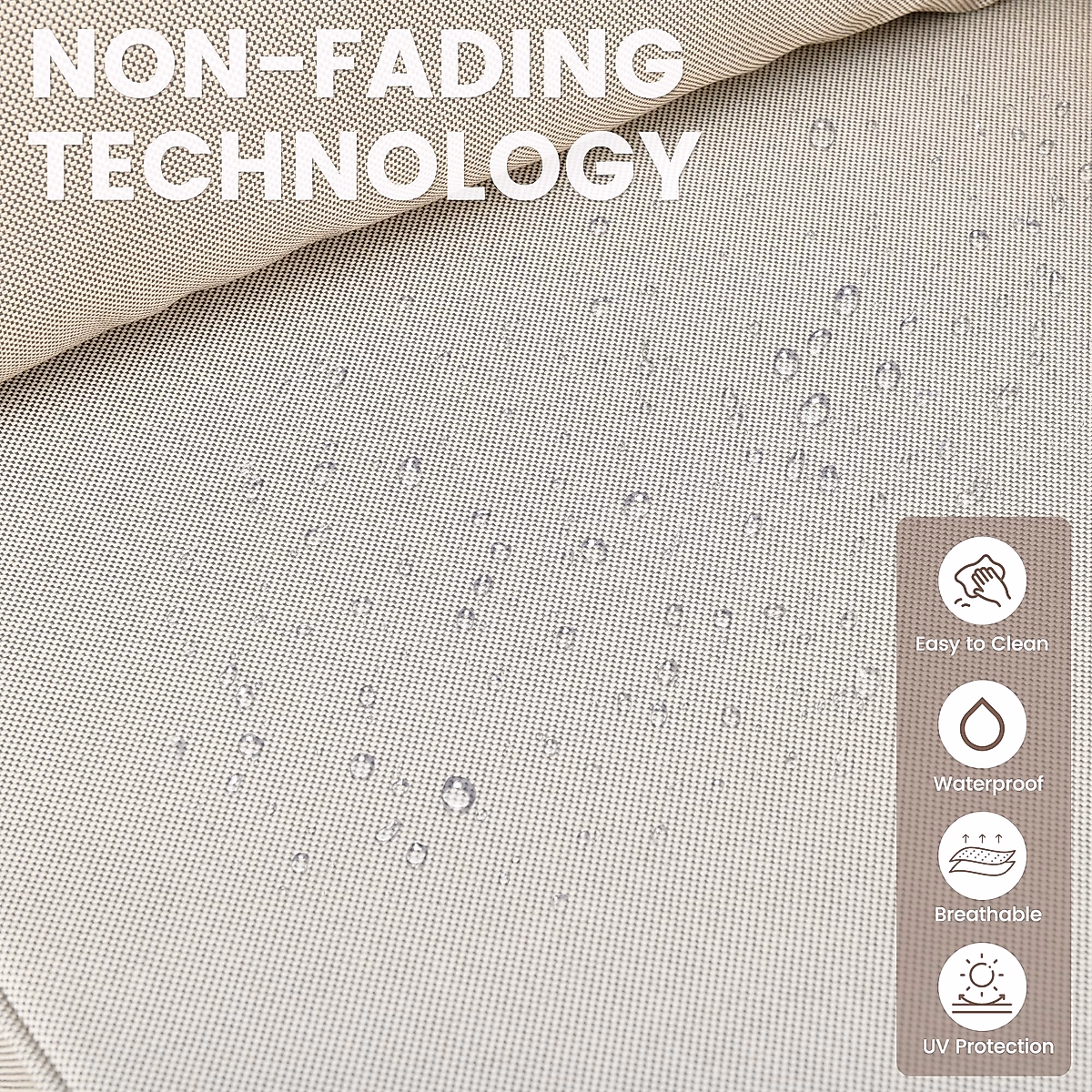 CAODOC 9 Piece Patio Furniture All Weather 9-Seater Outdoor Sectional Sofa with Outdoor Chairs Ottomans for Porch,Garden,Backyard,Deck(Beige)