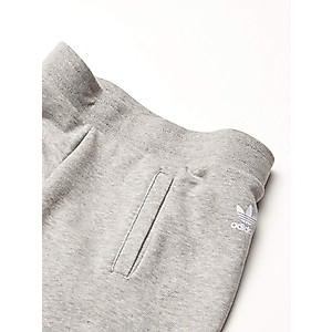 adidas Originals Boys' Big Trefoil Shorts, Medium Grey Heather/White, X-Large