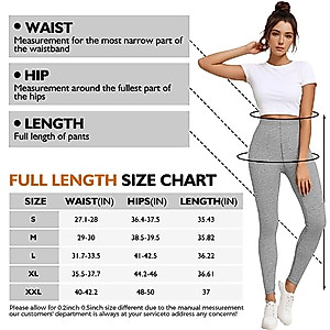 Black Cotton Leggings for Women, High Waisted Workout Leggings Depot Tummy Control Tights for Women Running Yoga Pants