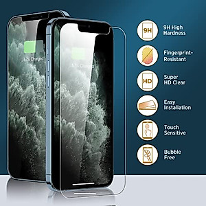 Invoibler 3 Pack Screen Protector Compatible with iPhone 11 Pro Max/iPhone Xs Max, iPhone 11 Pro Max/iPhone Xs Max Screen Protector Tempered Glass, 6.5 Inch [Anti-Scratch] [Bubble Free]