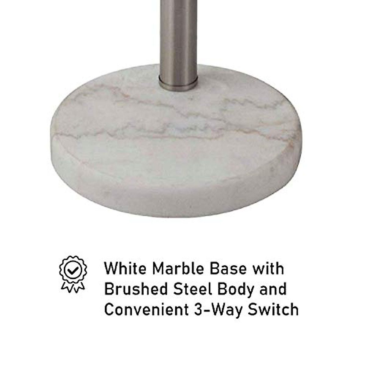 SH Lighting 83.5" Arc Tree Floor Lamp - Featrue 3 Hanging White Drum Fabric Shade with Adjustable Swing Arm and Marable Base - Great for Living Rooms, Bedrooms, or Arching Over Couches - 6949SN