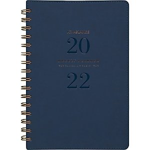 2022 Weekly & Monthly Planner by AT-A-GLANCE, 5-1/2" x 8-1/2", Small, Wirebound, Signature Collection, Navy (YP20020)