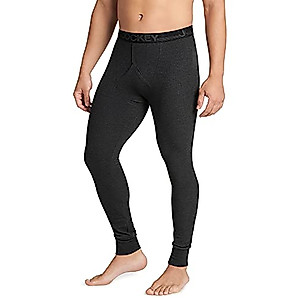 Jockey Men's Baselayer Waffle Pant, Charcoal, M