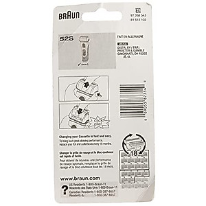 Braun Series 5 52S Electric Shaver Head Replacement Cassette – Silver