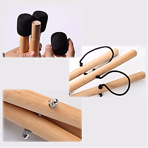 QiaoDongDian Wooden Steel Tongue Drum Stand Foldable,Handpan Drum Stand, Tripod Base,for 10 to 22 Inch Drum Percussion Instrument,Securely Holds Your Instrument. (Color : Dual-use)