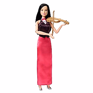 Barbie Doll & Accessories, Career Violinist Musician Doll with Violin and Bow