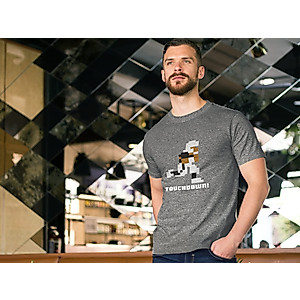 Pop Threads Tecmo Bo 8-Bit Retro Video Game Gamer Football Graphic Tee T-Shirt for Men Black L