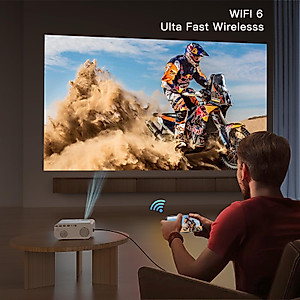 [Electric Focus] 4K Projector with WiFi and Bluetooth 5.2, TOPONNY C12 Native 1080P 500 ANSI Video Projector, P2P Mirroring Portable Outdoor Movie Projector, Smart Home Projector for Phone/PC/TV Stick