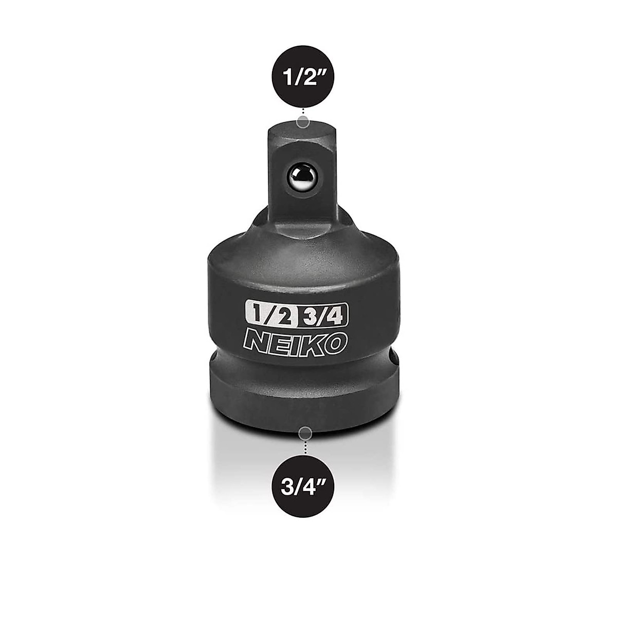 NEIKO 30237A 3/4" Female to 1/2" Male Impact Adapter | Socket Adapter Reducer | For Use with Impact Guns/Wrenches, Breaker Bars or Ratchets