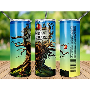 Angry Orchards #1 20oz Stainless Steel Tumbler, Slide Door Lid & Straw Included, Beer, Birthday, Gift, Great For Keeping Drink Cold or Hot