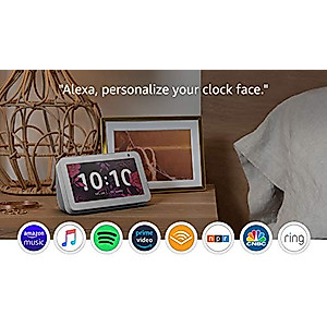 Echo Show 5 Sandstone with Blink Mini Indoor Smart Security Camera, 1080 HD with Motion Detection