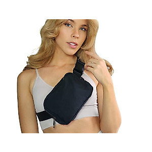 Lulu Belt Bag For Women and Teen Girls - Ladies Bum Bag Fashion Waist Packs, Lulu Dupe Bag Fanny Pack, Aesthetic Stuff - Lulu Dupes Everywhere Belt Bag, Gifts for Women (Black)