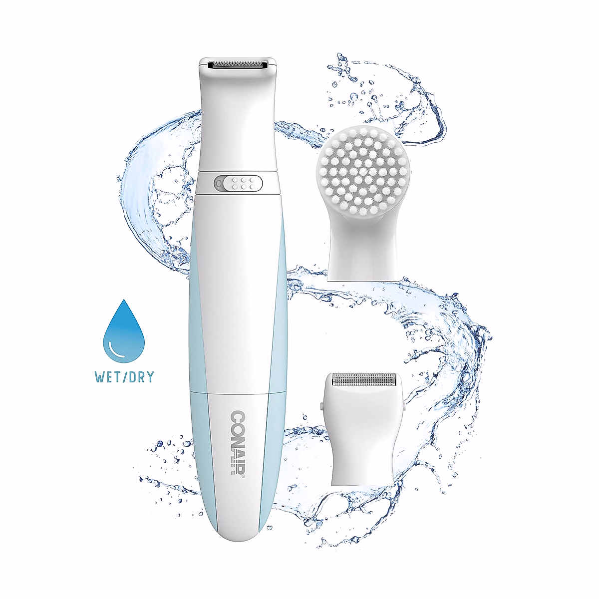 Conair Ladies All-In-One Personal Groomer, Trimmer, Foil Shaver for Women and Exfoliating Brush