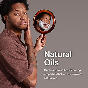 MANSCAPED® UltraPremium Beard Shampoo, Hydrating Cleanser with Eucalyptus, Rosemary, Lavender Essential Oils, Moisturizing Beard Wash for Hair and Skin (4 oz)