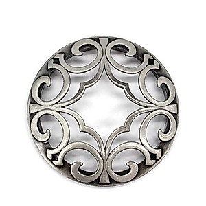 Hion Candle Toppers Scented Candles Cover, Leaf Pine Candle Topper Shade Sleeves for Candle Jars,Candles Gifts for Women Candle Accessories Jar Candle Lid-Help Jar Candles Melt Evenly Space Silver
