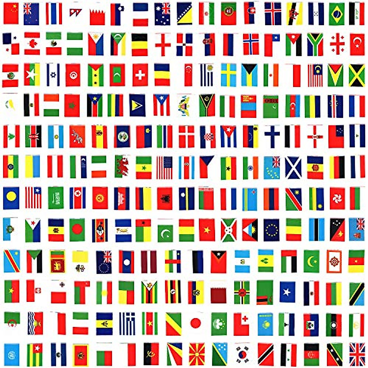 AMAPON 200 Countries Flags,164 Feet World Flags,Decorations International Flags,World Party Decoration,World Cup Olympics Flags,String Flags,Bunting Banner Bar-Sports Clubs-Grand Opening