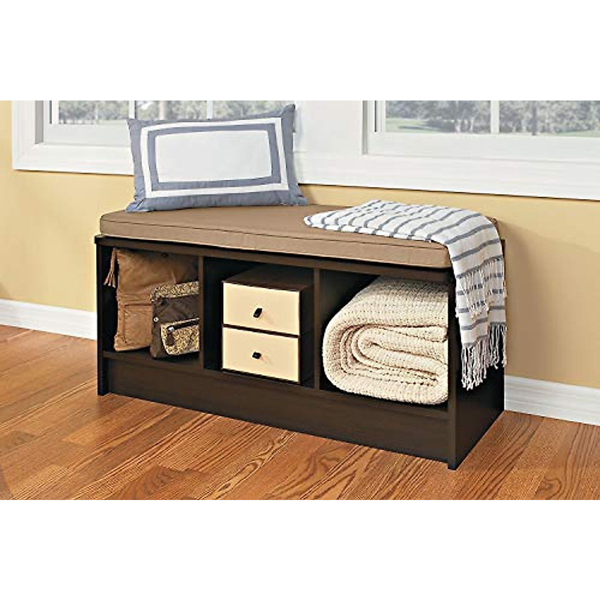 ClosetMaid 1570 Cubeicals 3-Cube Storage Bench, Espresso