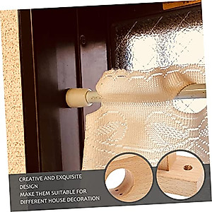 YARNOW Roman Pole Bracket Ceiling Curtain Rod Curtain Holder Ceiling Hooks Curtain Hardware Brackets Window Curtain Rod Shower Curtain Support Bracket Rod Bracket Shower Curtain Accessory