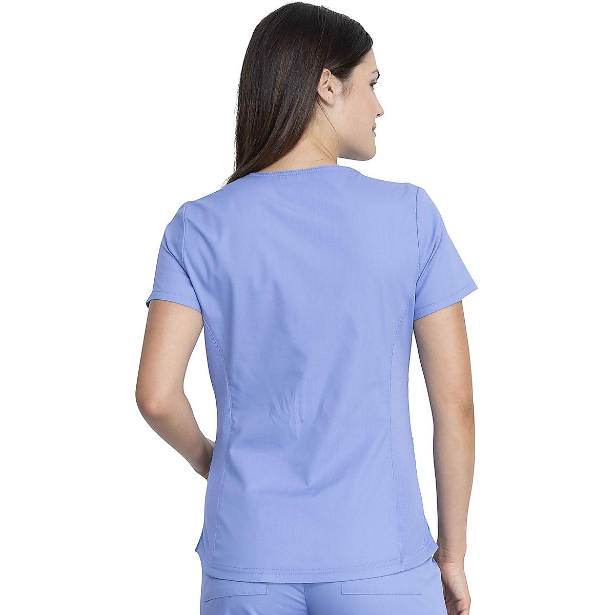 Dickies EDS Signature Women Scrubs Top V-Neck DK880, XS, Ciel
