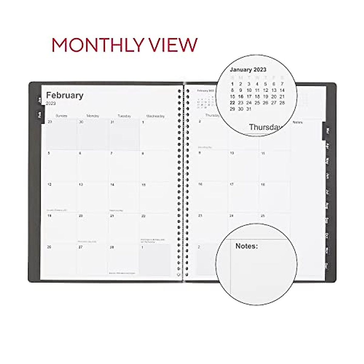 2023 Staples 8-Inch X 11-Inch Monthly Planner, Black (Tr52184-23)