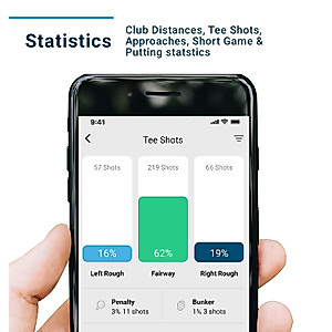 Shot Scope V3 GPS Golf Watch - Automatic Shot Tracking - F/M/B + Hazard Distances - Strokes Gained - iOS and Android Apps - 100+ Statistics, 36,000+ Pre-Loaded Worldwide Courses - No Subscriptions