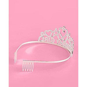 xo, Fetti Birthday Girl Tiara | Rhinestone Metal Birthday Supplies, Bday Girl Decoration, Princess Party Celebration