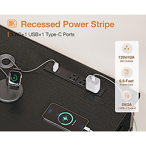 ODK Dresser with Charging Station, 57-Inch Long Dresser for Bedroom, Large Dresser TV Stand with 13 Storage Drawers, Fabric Dresser Chest of Drawers, Black