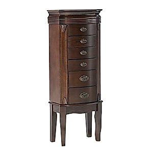 Powell Italian Influenced Transitional Espresso Jewelry Armoire