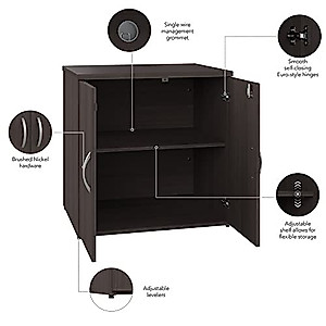 Bush Business Furniture Studio C Office Storage Cabinet with Doors, Storm Gray
