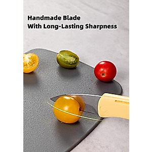 2 in 1 Stainless Steel Fruit Knife, Multifunctional Portable Peeling Fruit Knife, Creative Fruit and Vegetable Dual-Use Knife, with Ergonomic Non-Slip Handle & Sharp Blade (White)