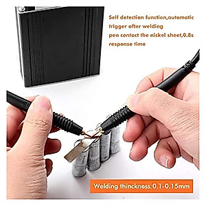 Plastic welder Handheld Spot Welder Portable Mini Spot Welder Aluminum Alloy Shell Portable Precision Spot Welder Universal 18650 Battery CNC machine (Color : Black)