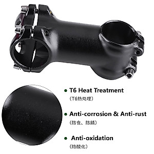 JEELAD 31.8 Bike Stem 7° Degree 60mm 70mm 80mm 90mm Handlebar Bicycle Stem Riser Bar Clamp for Most Bicycle Mountain Road Bike MTB BMX Cycling