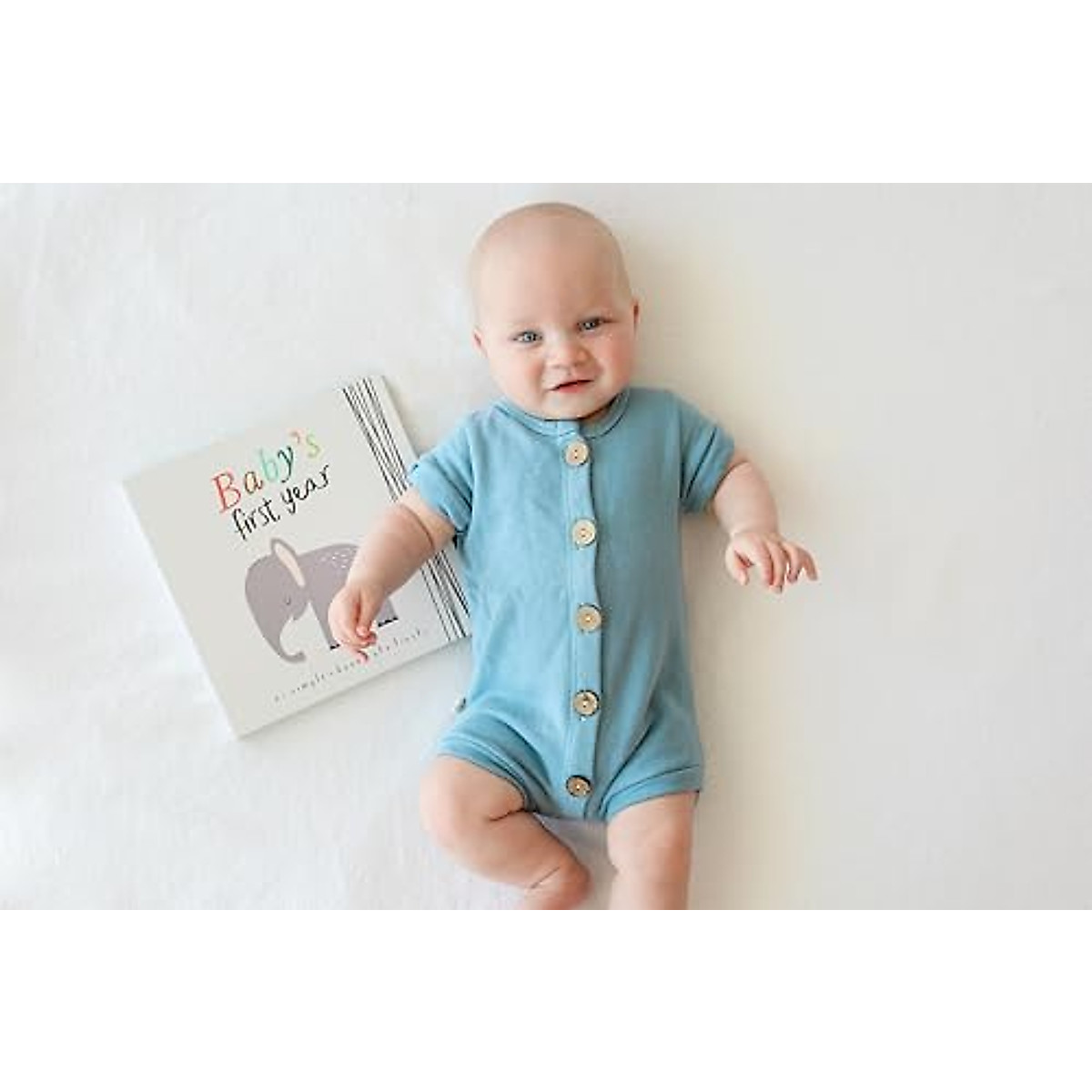 Lucy Darling Little Animal Memory Book, First 5 Years Baby Book & Photo Album, Gender Neutral Baby Scrapbook Album, Unique Keepsake Baby Books, Newborn Milestone Diary, Busy Parents & New Mom Gifts