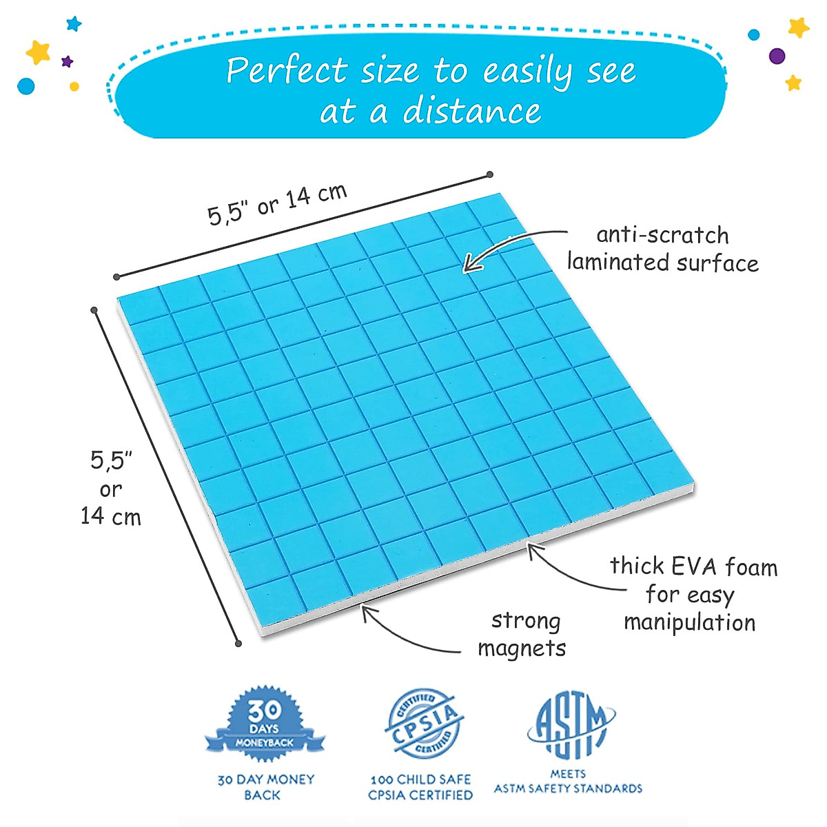 Simply magic 131 PCS Jumbo Magnetic Base Ten Blocks for Math, Place Value Blocks, Magnetic Base 10 Blocks Set for Teachers, Math Blocks for Counting, Counting Blocks, Magnetic Math Manipulatives K-3