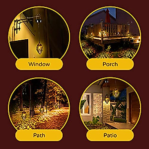 Solis Plus Outdoor Hanging Solar Light with Shepherd's Hook Included-Hanging Solar Lighting for Garden 8mm LED Solar Décor – Elegant Olive-Shaped Hanging Solar Lights Outdoor – Renewable Energy Source