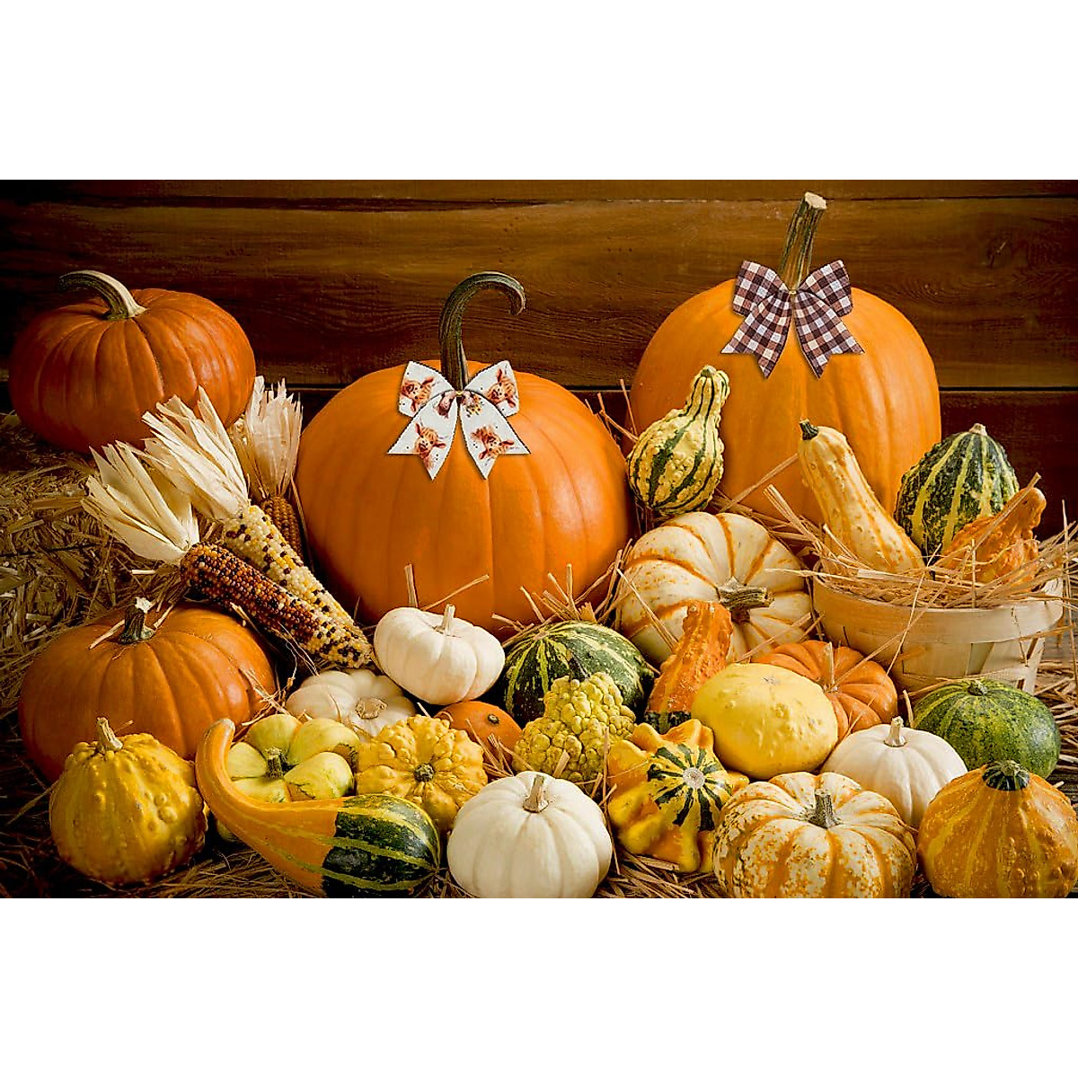 Estivaux 2 Rolls Alpine Cattle Ribbons for Crafting, Spring Wired Edge Ribbon Natural Buffalo Plaid Ribbon Bow Autumn Calf Farmhouse Ribbon for Gift Wrapping Birthday Wedding Decorations Supplies