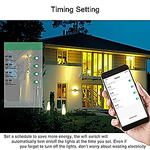 Smart Light Switch, WiFi Touch Wall Smart Switches Work with Smart Life/Tuya App and Compatible with Alexa & Google Assitant (2 Gang, White)