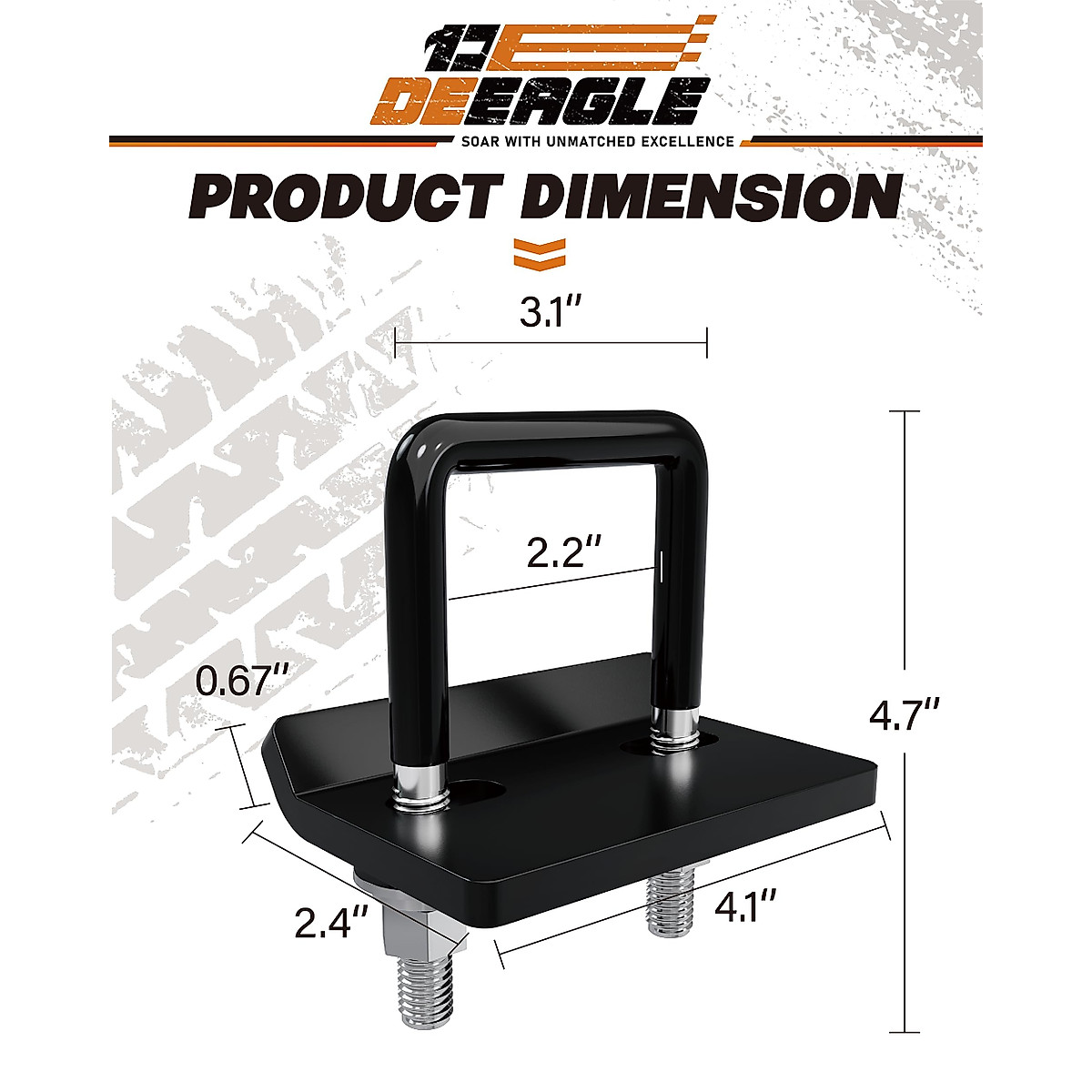 DEEAGLE Hitch Tightener Anti Rattle Stabilizer for 1.25" to 2" Trailer Hitches Reduce Movement On Hitch Mount Cargo Carrier Bike Rack Boat, RV Trailer Accessories