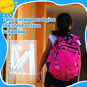 Pajean 10 Pieces Crayon Storage Containers Back to School Clear Plastic Crayon Case Crayon Organizer Boxes for Kids, Cards Small School Supplies Organizers Boxes